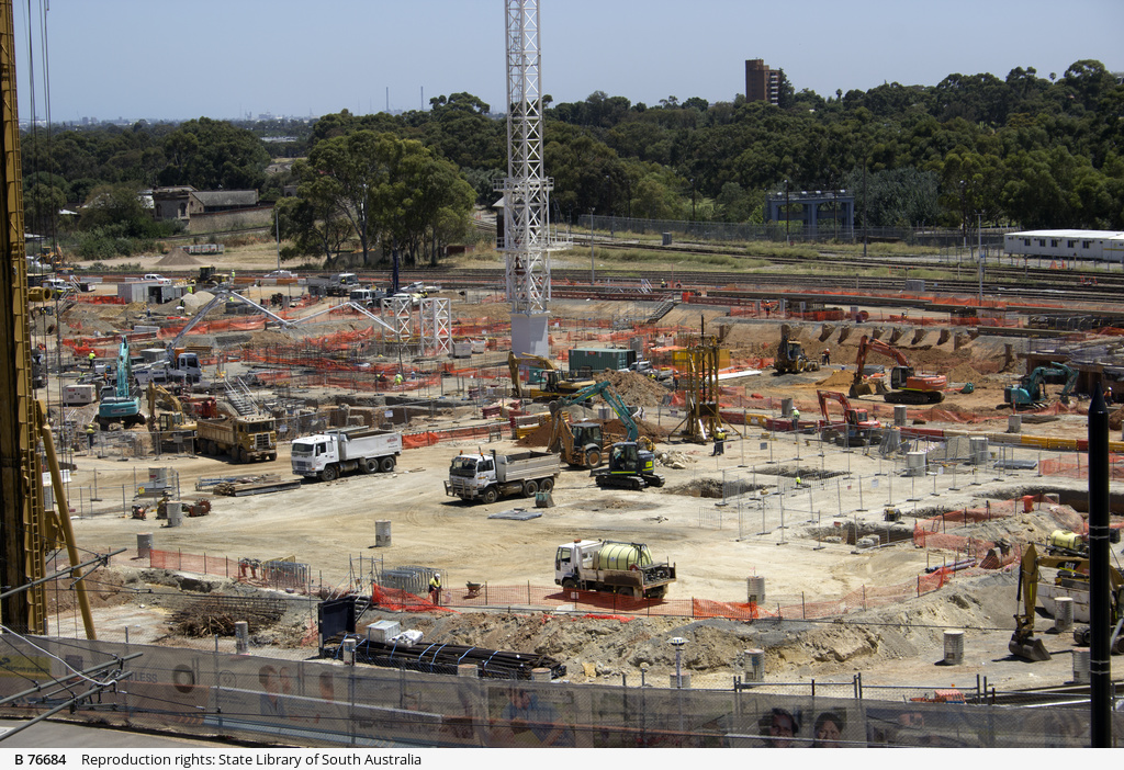 New Royal Adelaide Hospital construction • Photograph • State Library ...
