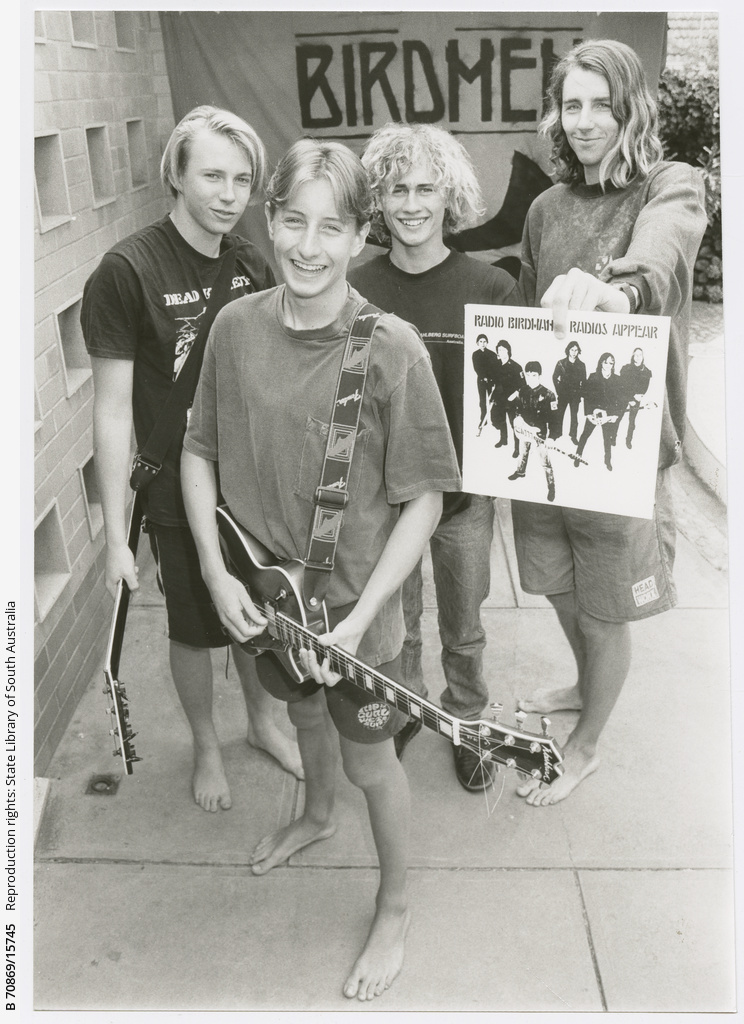 The Birdmen, (left to right) Tim Fenton, Jonathon Kingston, Eddie ...