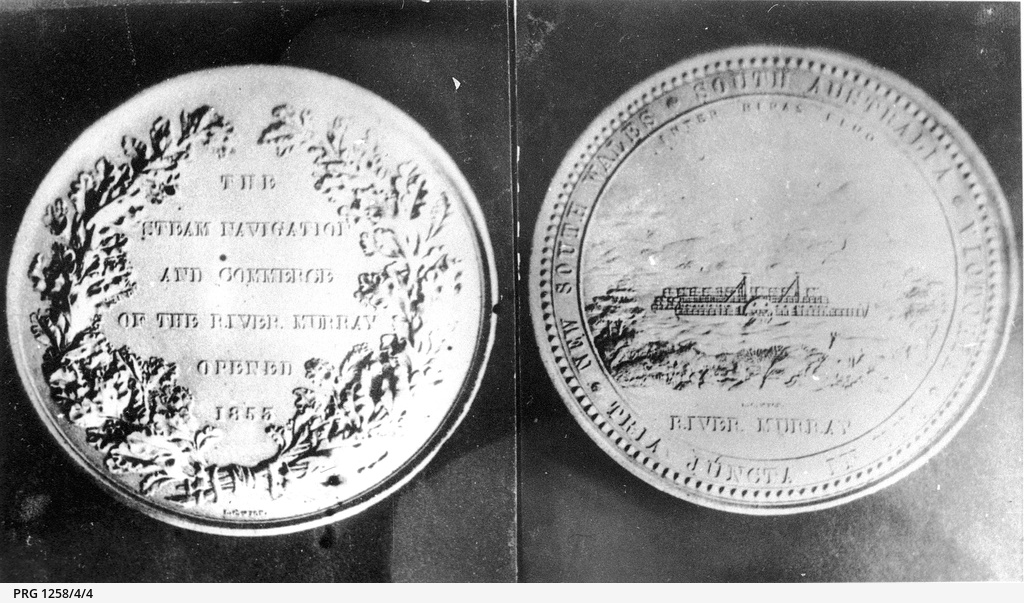 Gold medal to commemorate voyage by Capt. Francis Cadell in the 'Lady ...