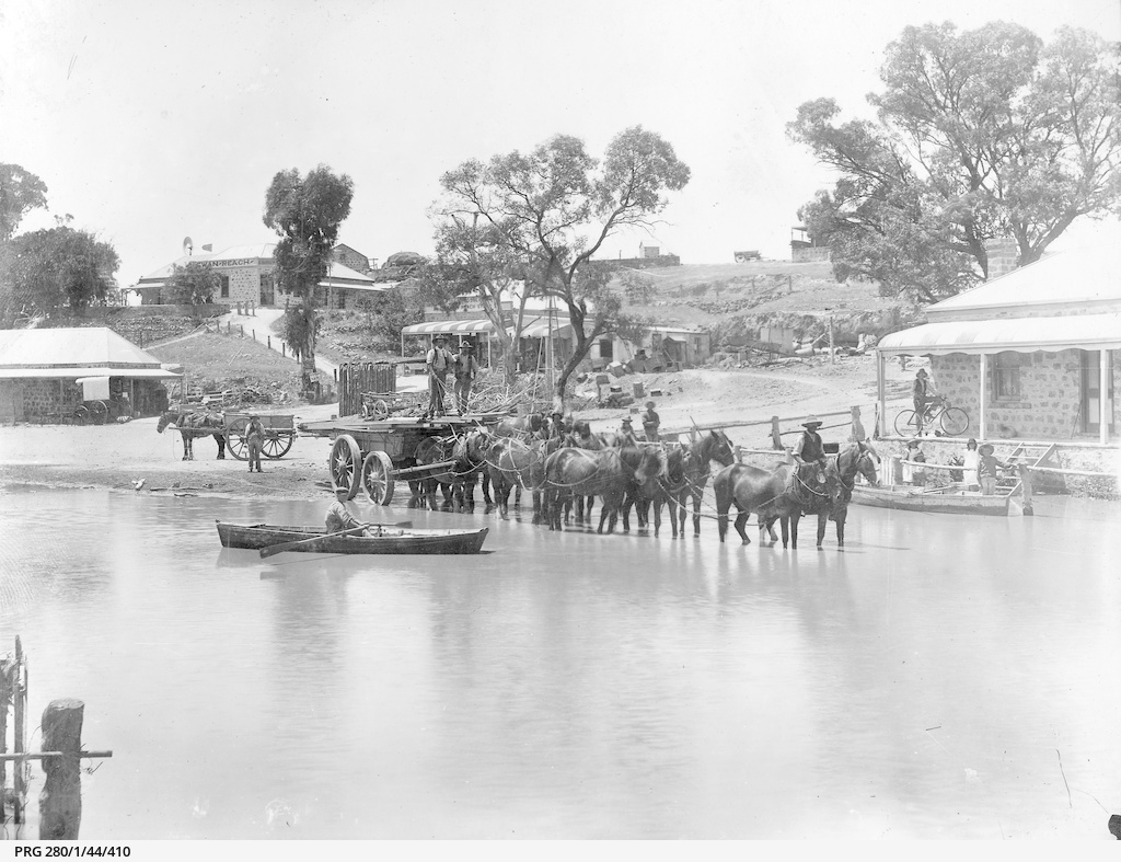 Swan Reach during a high tide from the Murray River • Photograph ...