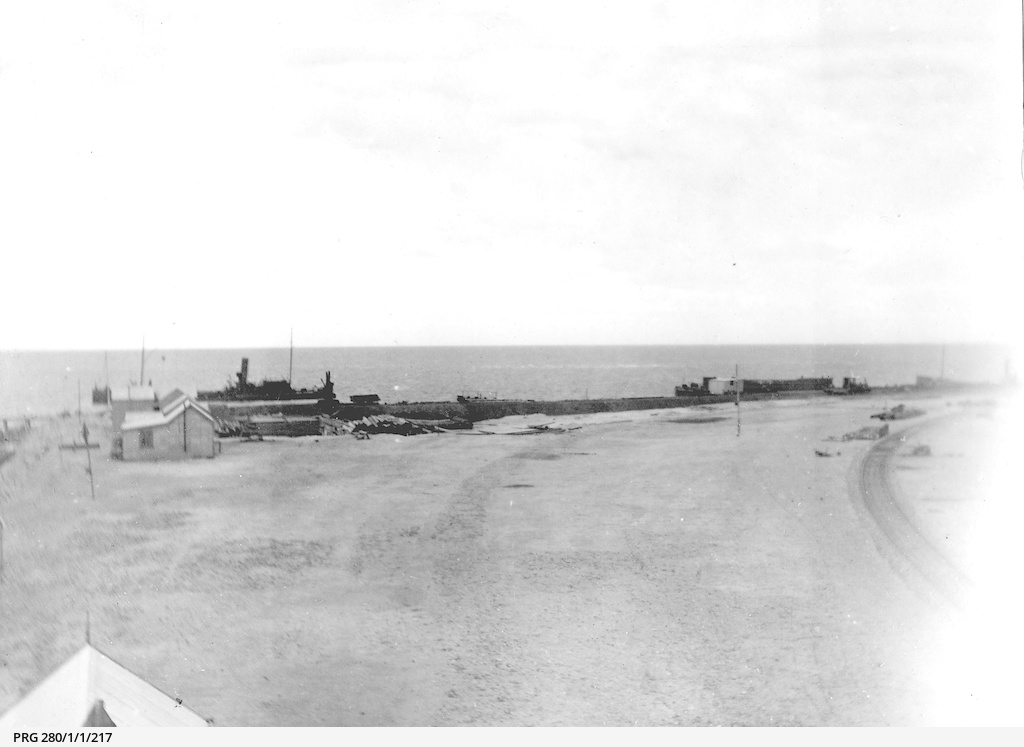 A distant view of the "new" Outer Harbor • Photograph • State Library ...