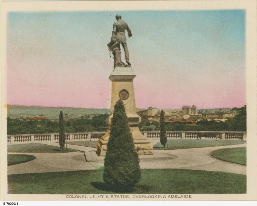 Colonel Light's statue, overlooking Adelaide • Photograph • State ...